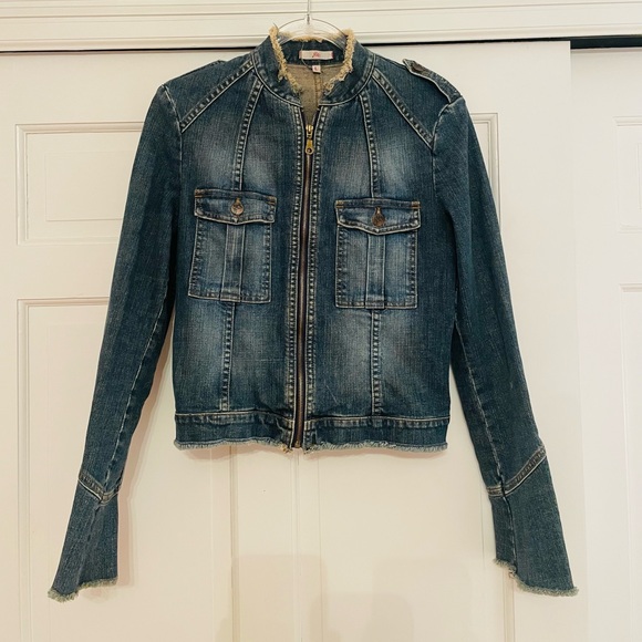 Joie | Jackets & Coats | Joie Denim Jacket With Frayed Edges | Poshmark